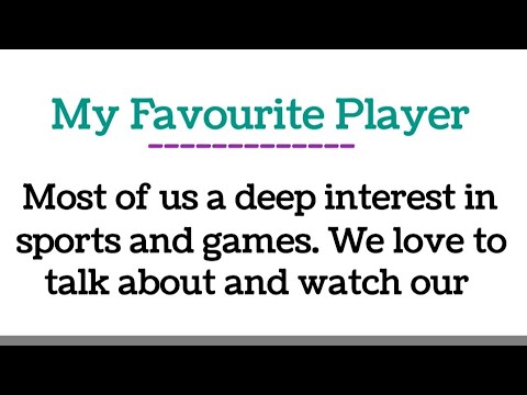 My Favourite Player essay in English//My Favourite Player Paragraph//My ...