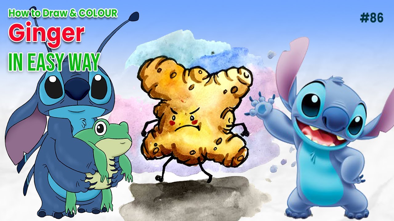 Easy Ginger Drawing,Painting And Colouring For Kids And Toddlers | How ...