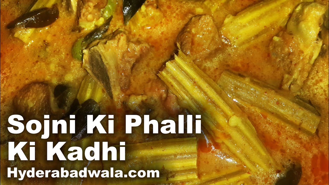 Sojni Ki Phalli Ki Kadhi Recipe Video – How to Cook Hyderabadi ...