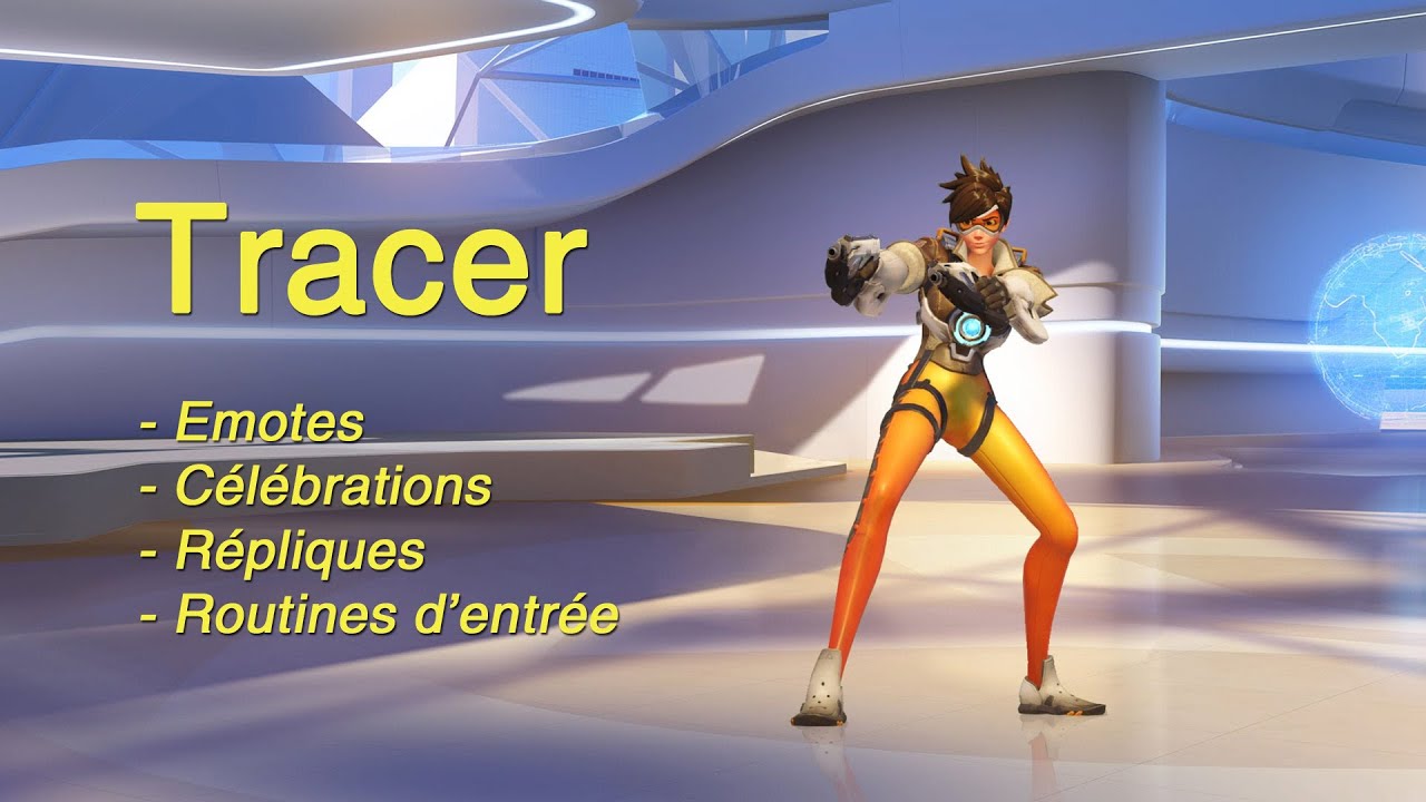 Tracer: emotes, célébrations, répliques et routines - YouTube