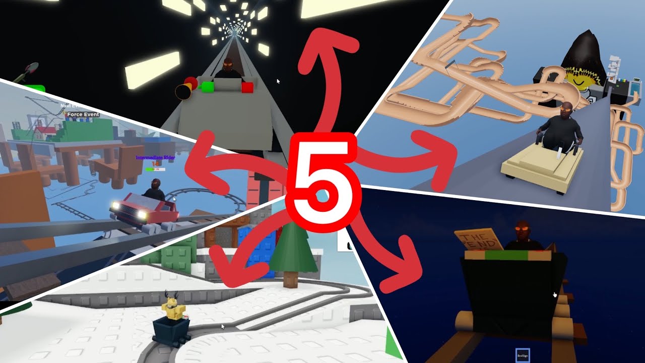 Completing 5 different Roblox Cart Ride Games.. - YouTube