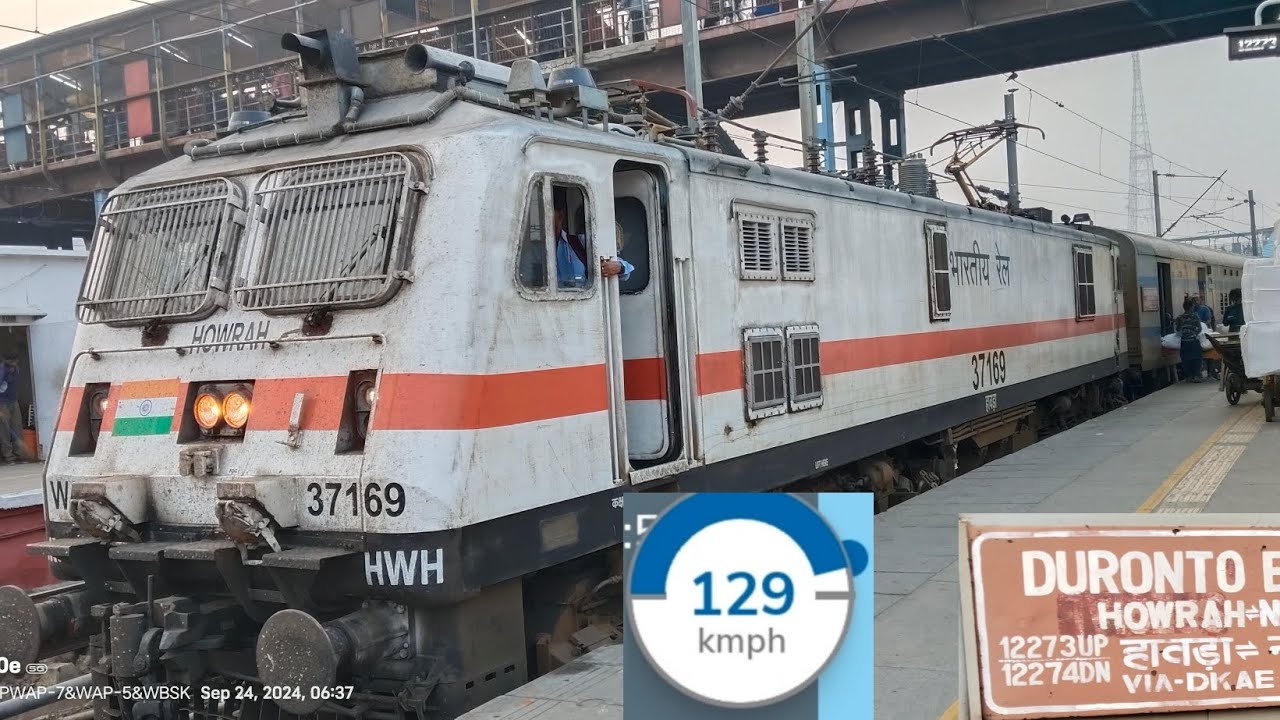 ONBOARD HWH to NDLS journey Coverage by 12273 DURONTO EXP with HWH WAP ...