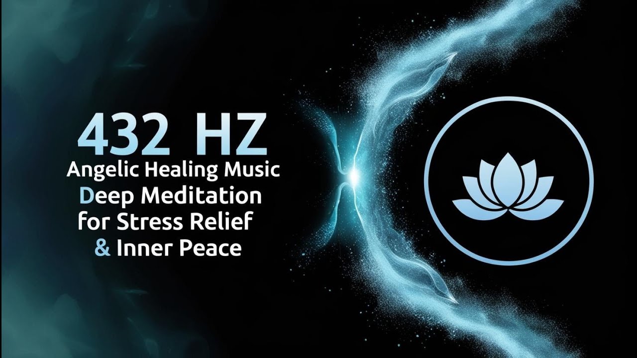 432 Hz Black Screen Angelic Healing Music Deep Meditation for Stress ...