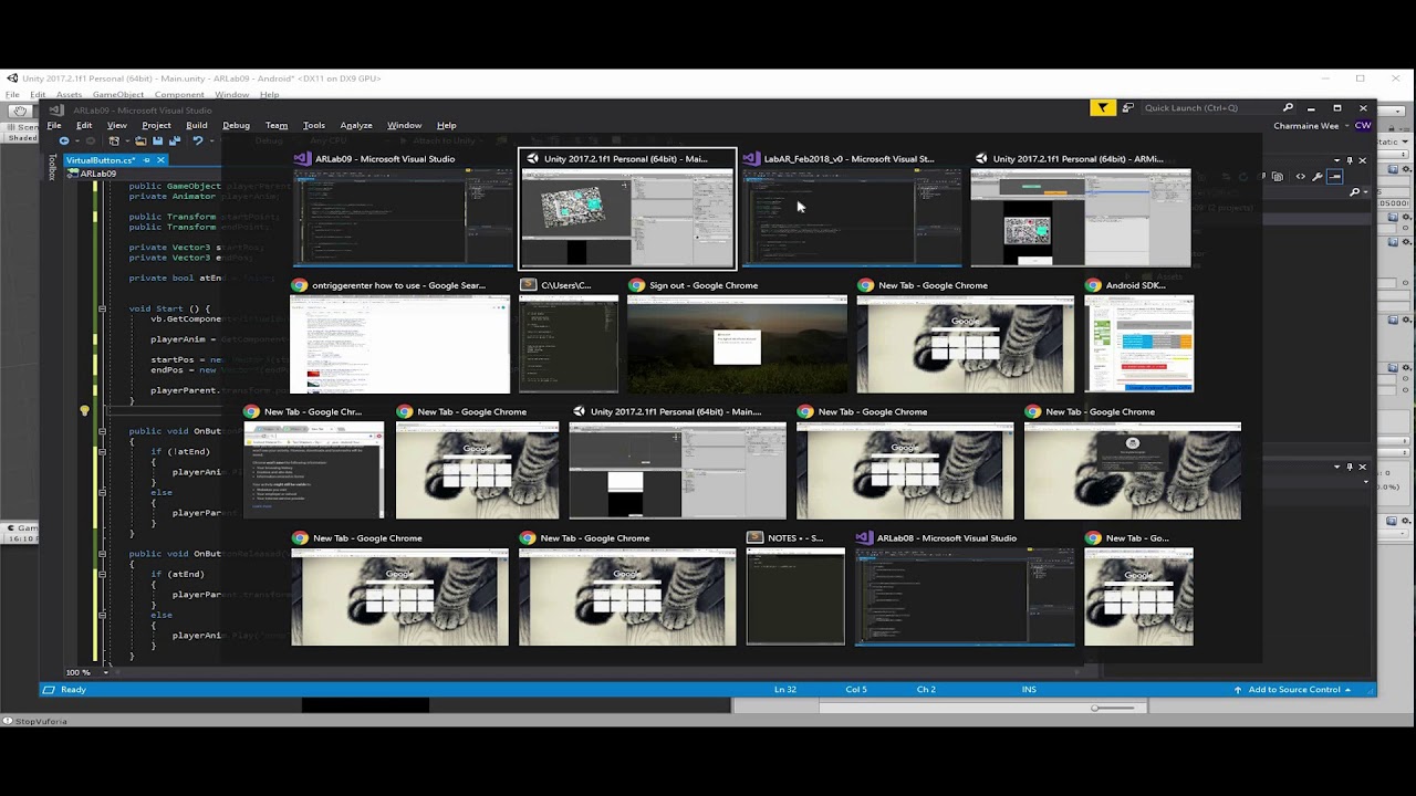 Unity Tutorial - Building a simple AR app : Part 5 Creating Game Logic ...