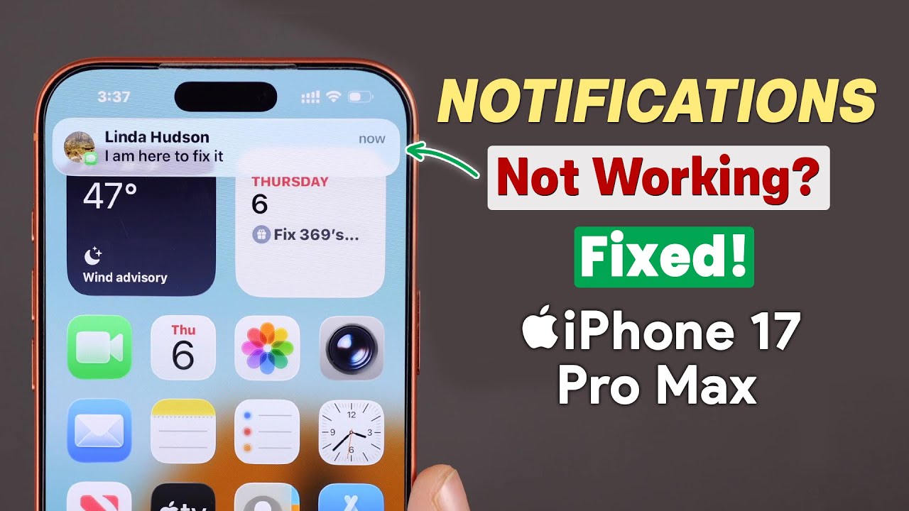 Fix- Notification Not Working on iPhone 17 Pro Max | Pro - YouTube