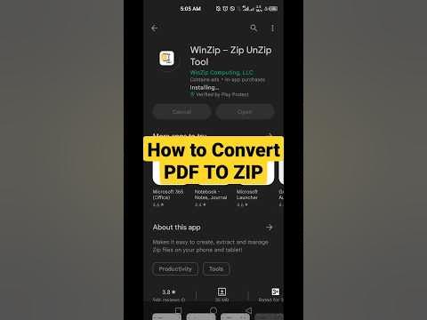 How to Convert PDF TO ZIP File On Mobile | Convert PDF file to Zip File ...