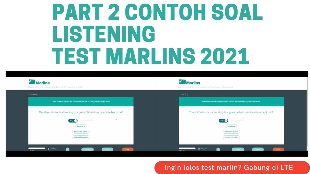 Marlins test terbaru 2021 | listening Part 2 - YouTube