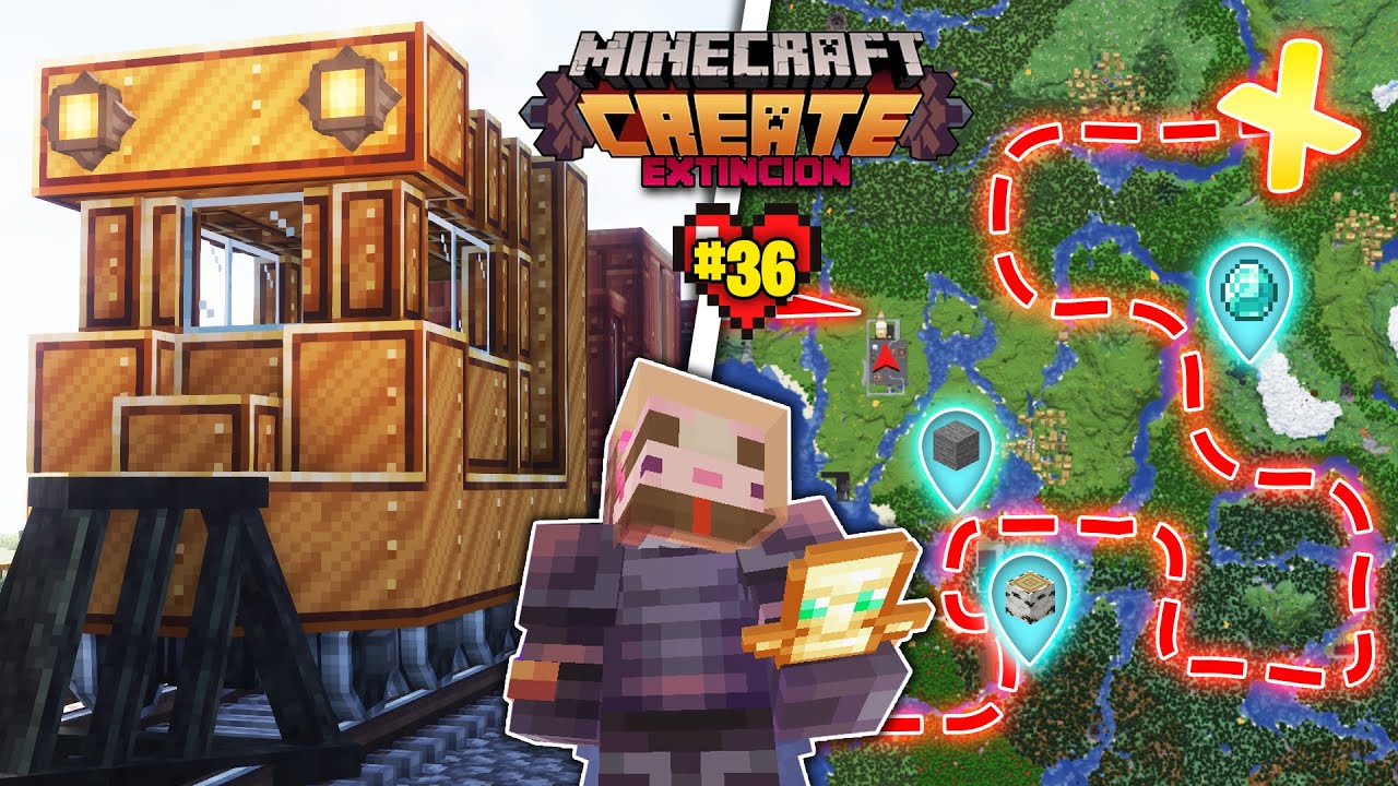 CONSTRUI UN UN MEGA TREN! en minecraft CREATE MOD parte 2 - YouTube