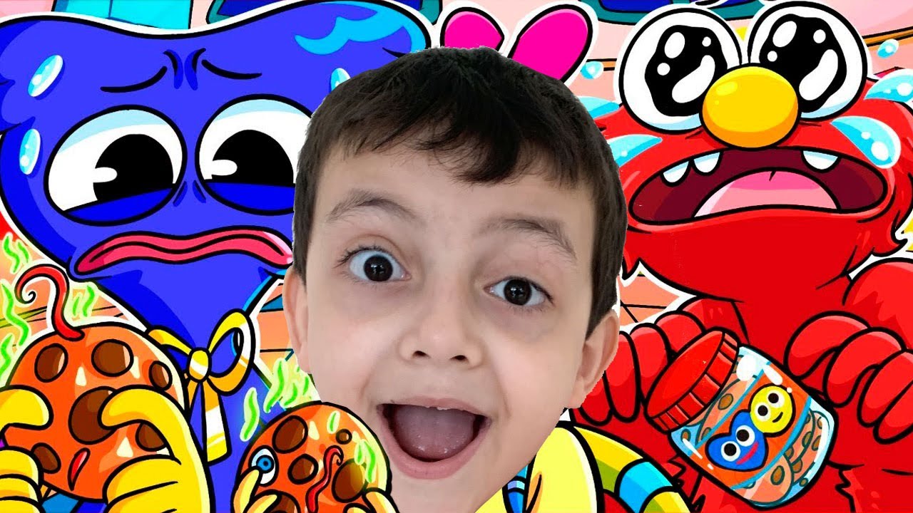 HUGGY WUGGY ESTÁ MUITO TRISTE COM ELMO! Family Plays - YouTube