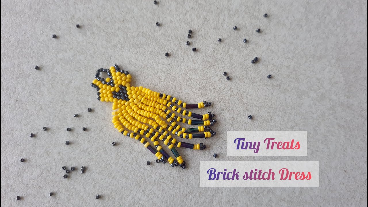 Beaded Dress | Brick stitch | Keychain | Earrings - YouTube