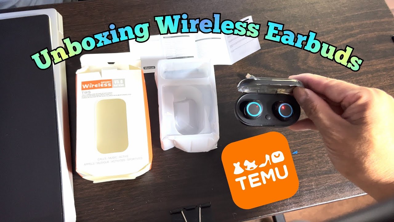 Unboxing Of TEMU TWS Sports Wireless Bluetooth Earbuds - YouTube