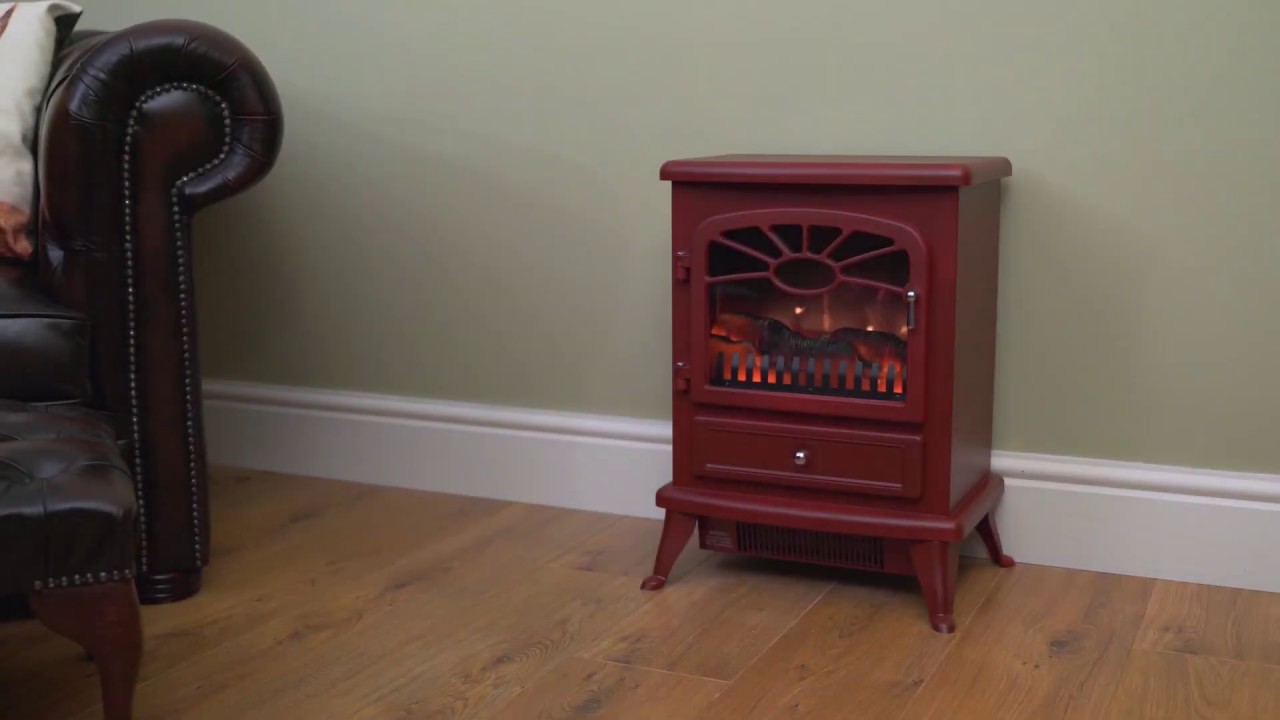 Focal Point ES2000 Burgundy Electric Stove | Screwfix - YouTube