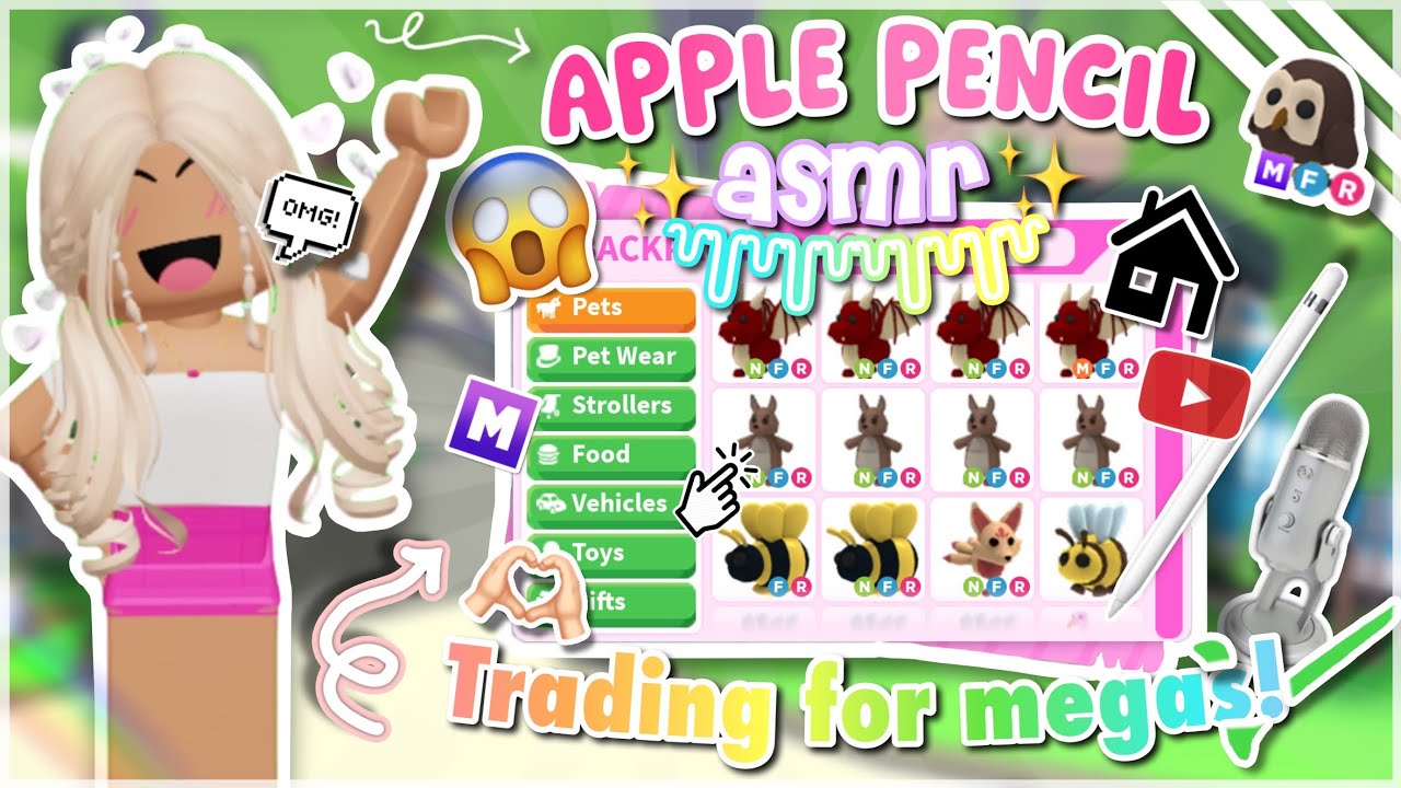 💟ASMR adopt me gameplay! - trading for preppy megas! (Successful!)🏄‍♀️ ...