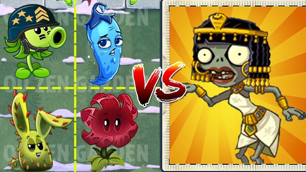 PVZ 2 Battle Bun Chi Vs Cleopatra Zombie - All Plant Power Up Vs ...