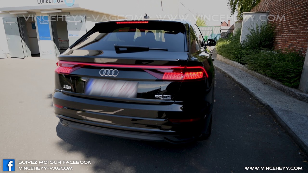 Audi Q8 (4M) - Rear taillights led with daytime running lights - YouTube