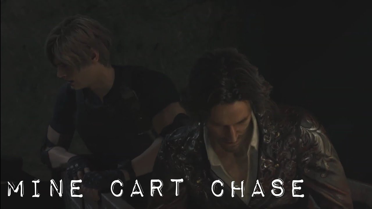 Resident Evil 4 Remake Mine Cart Chase Scene (Full) - YouTube