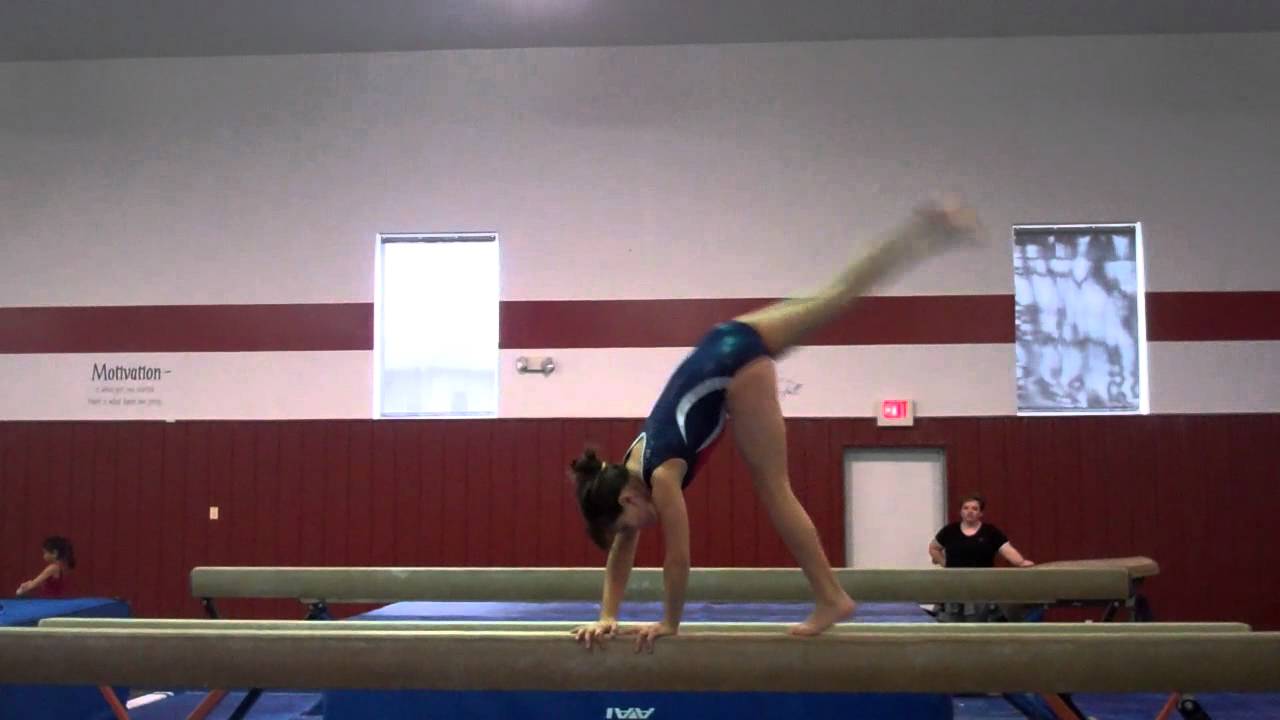 back walkover stretch jump- Iowa GymNest - YouTube
