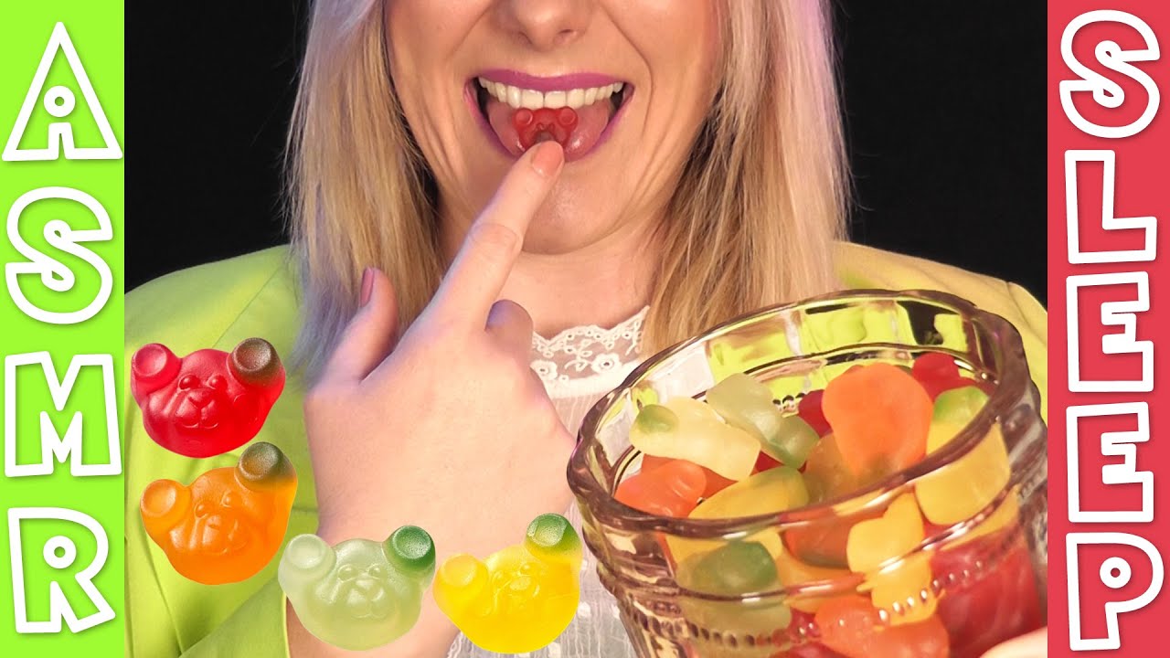 Bear Gummy Eating ASMR | The Best Soft Candy Chewing Sounds - YouTube