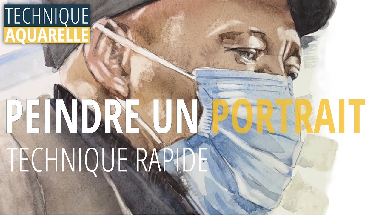 Aquarelle- Portrait commenté - technique rapide en 2 couches - YouTube
