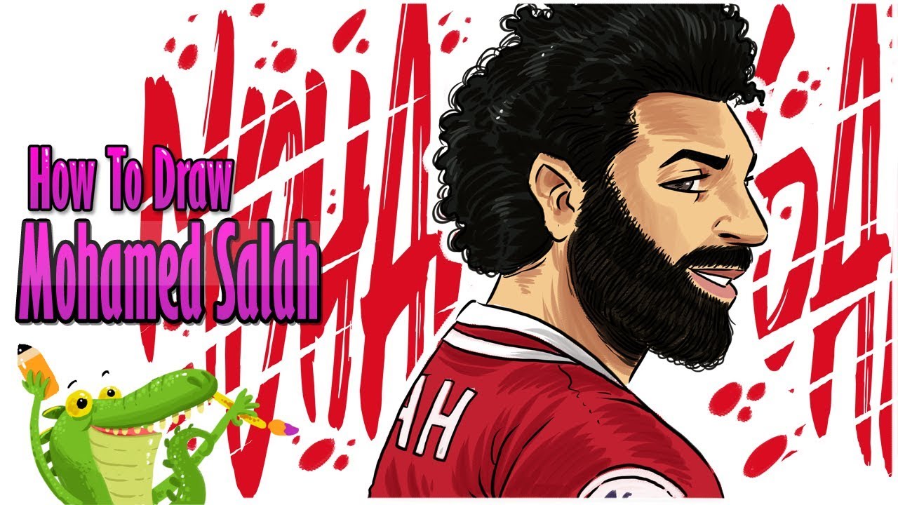 how to draw Mohamed Salah - YouTube