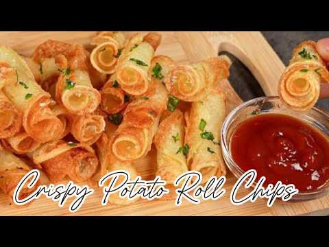 Rolled Potato Chips Recipe /Crispy Potato Roll Chips/ Viral Snacks ...