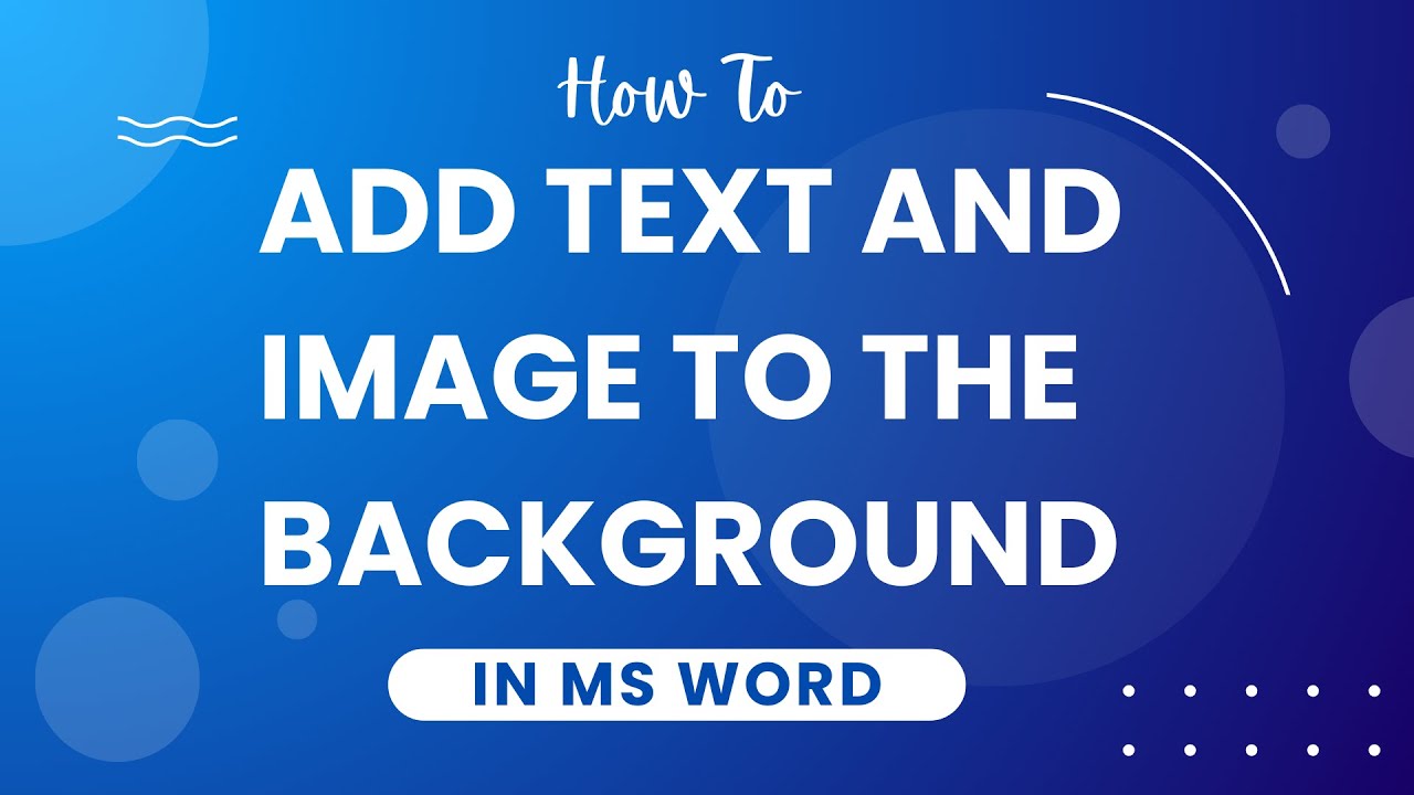 Adding Text and Image Backgrounds MS Word (Urdu) #BackgroundImage # ...