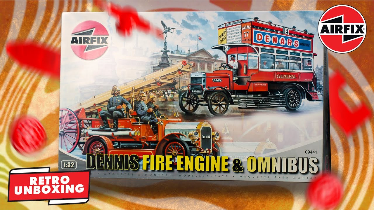 Airfix- Retro Unboxing | Fire Engine and Omnibus - YouTube
