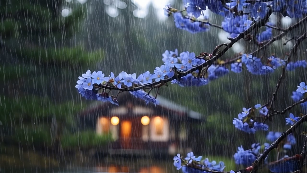 Ambience Relaxing Rain Sound For Deep Sleep and Relax on Blueberry ...