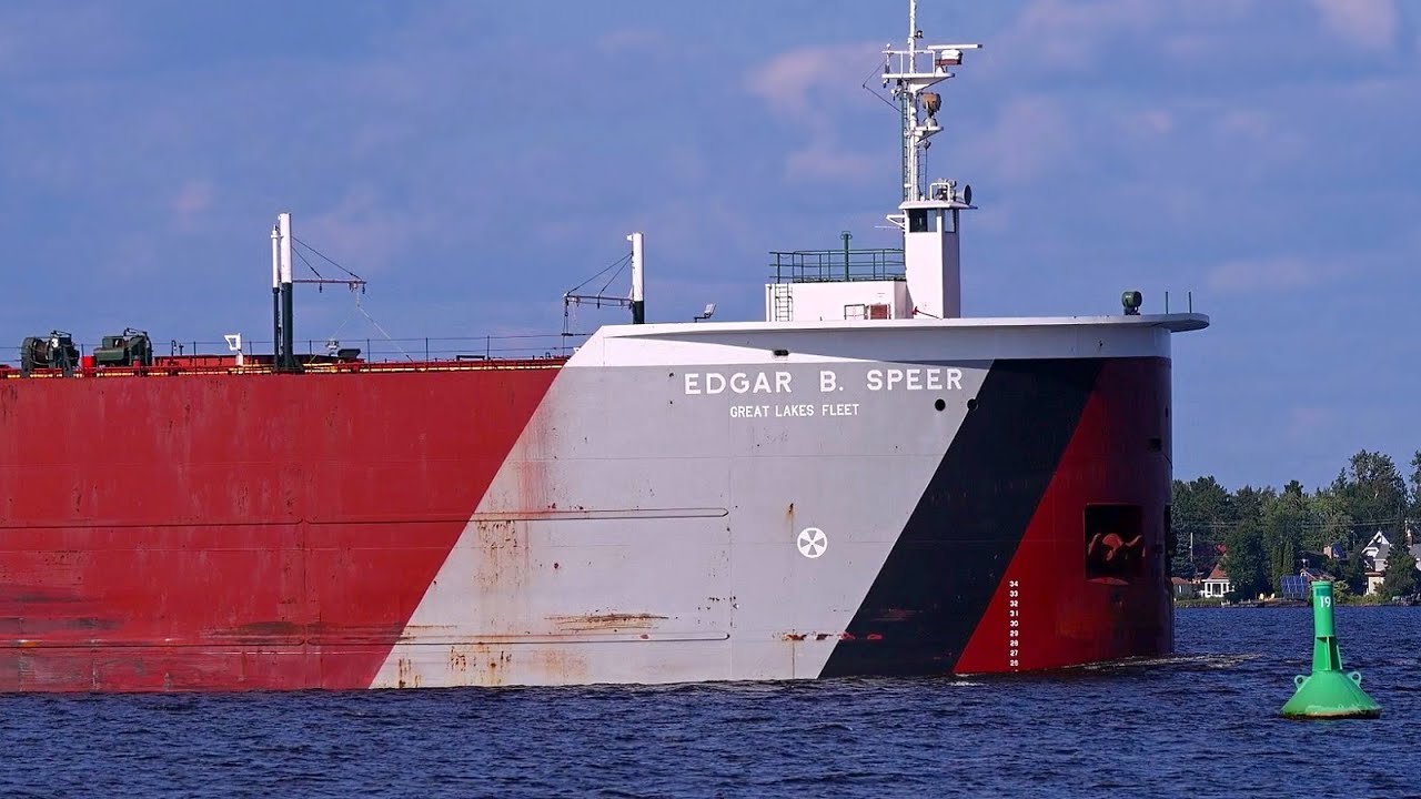 Edgar B. Speer - A Rare Inner-Harbor Crossing From Big Red Ed - YouTube
