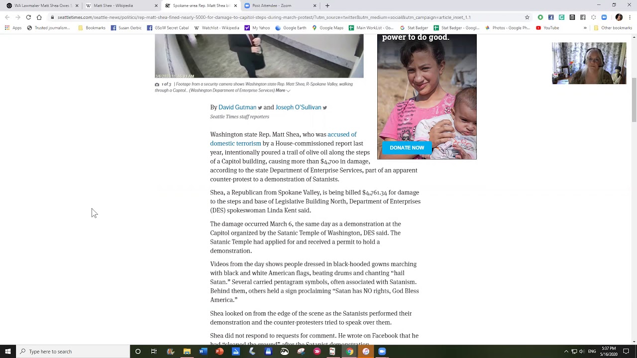 Live editing the Matt Shea Wikipedia page - YouTube