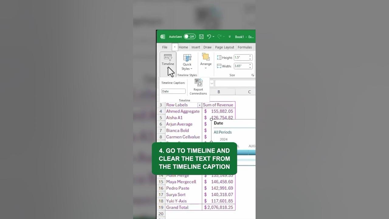 Pivot Table Timeline ⏳⬇️ 💯#excel #exceltips #exceltraining - YouTube