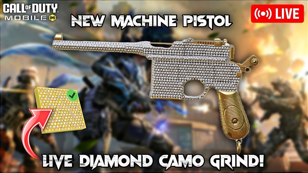 Grinding Diamond camo for the new Machine Pistol | CODM Live - YouTube