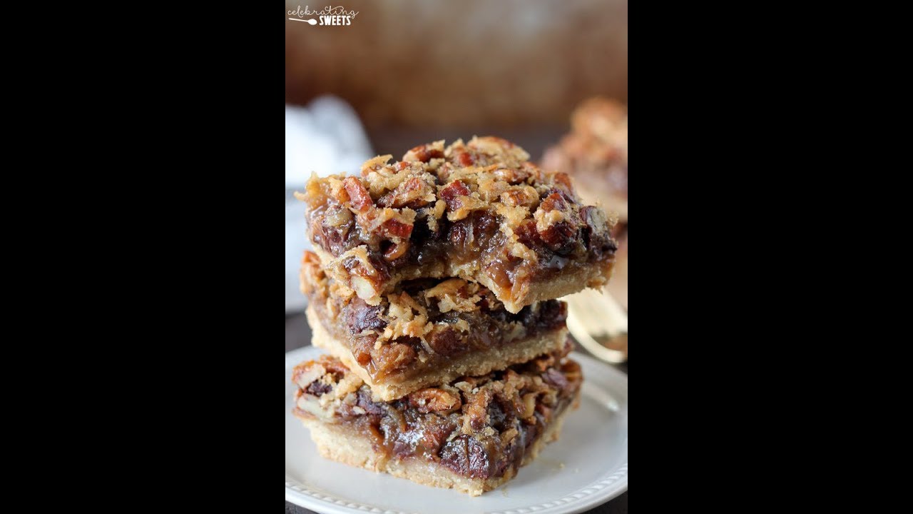 Chocolate Coconut Pecan Pie Bars - YouTube