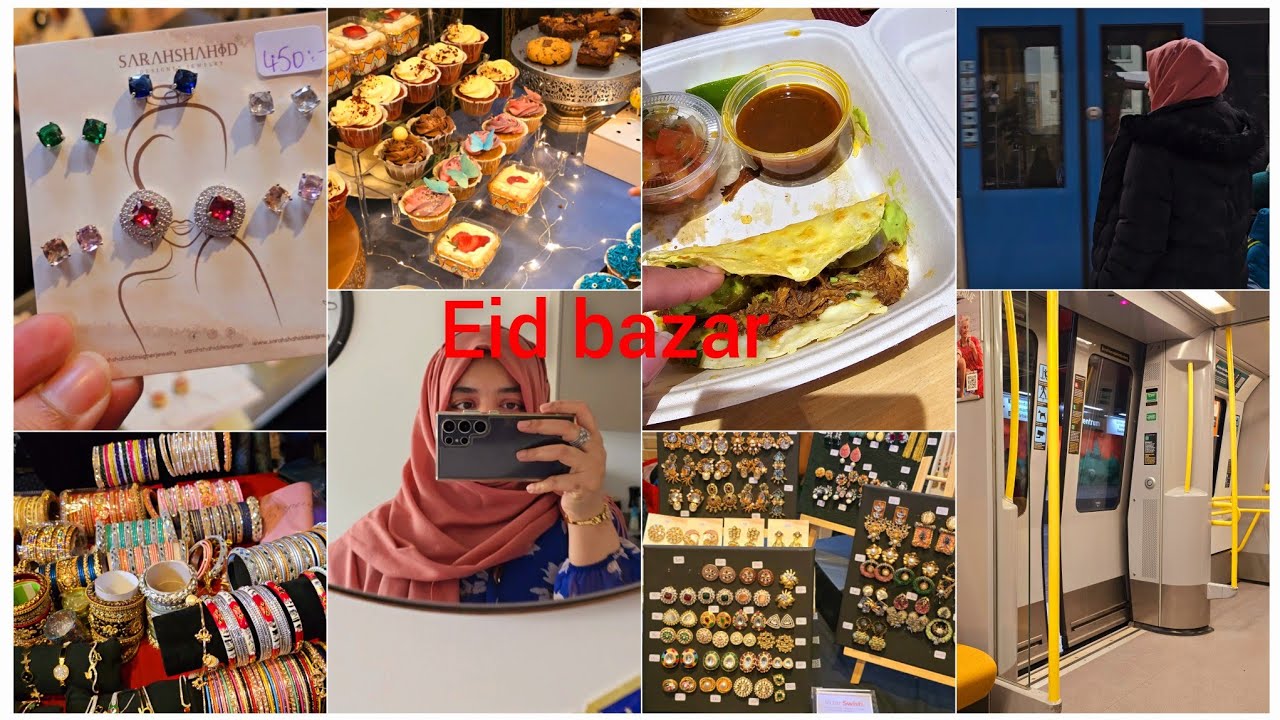 Eid bazar in Sweden | churian jewellery yummy food | Pakistani mom ...