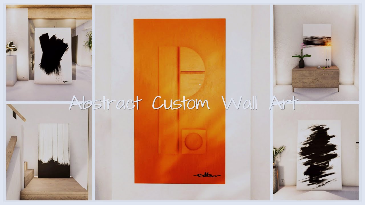 House Flipper 2 | CUSTOM ABSTRACT WALL ART | DYI Tutorial - How to ...