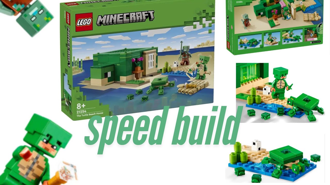 Speed Build: LEGO Minecraft 21254 The Turtle Beach House - YouTube