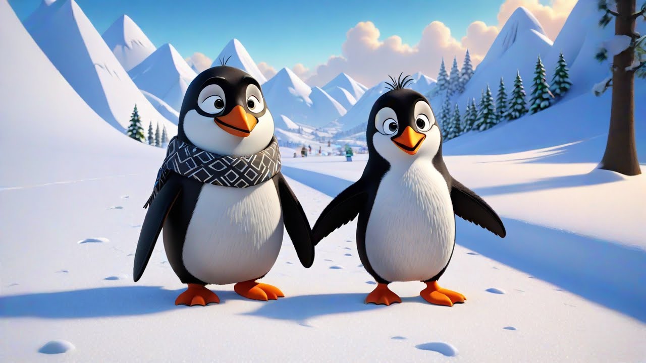 Little Penguins Go Waddle Waddle | Fun Kids Song | Cute Nursery Rhyme ...