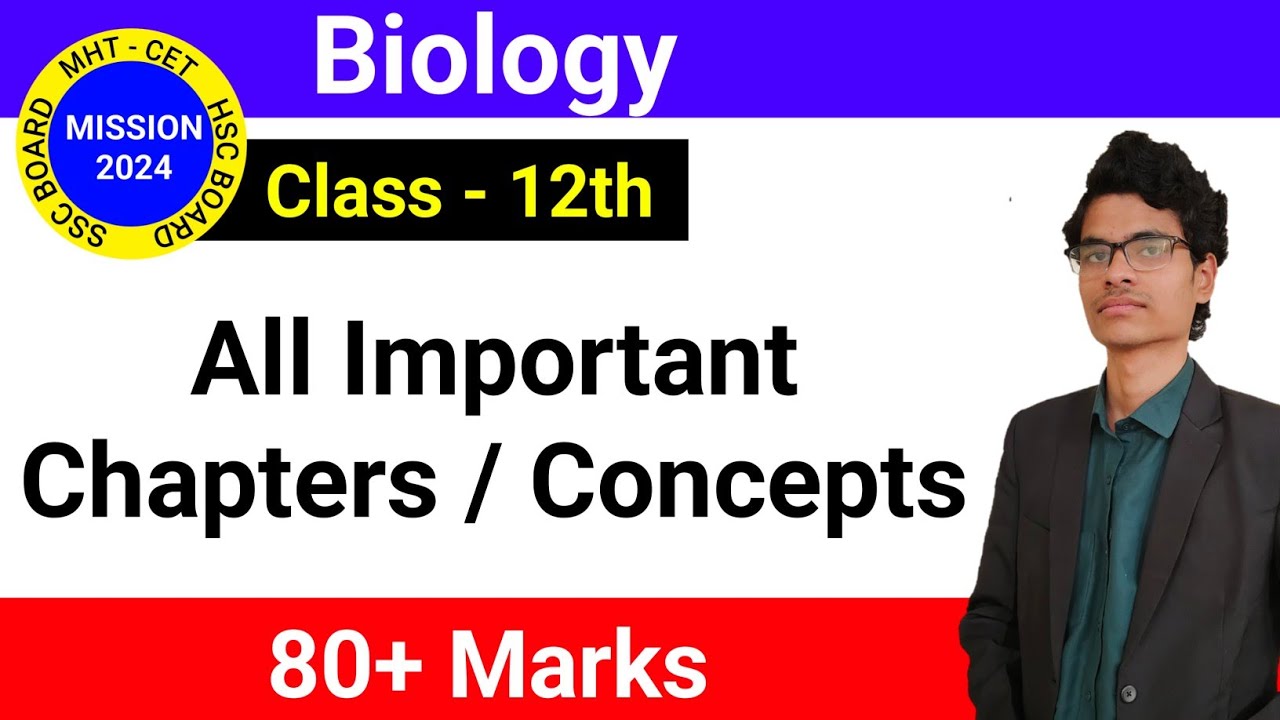 All Important Chapters/Concepts For Biology | Class - 12th | 80+ Marks ...