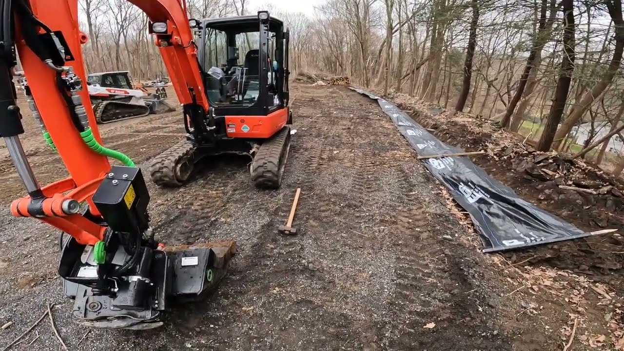 Silt Fence Install for New Build Home Site - YouTube