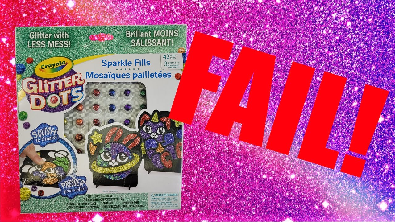 Crayola Glitter Dots Sparkle Fills Review Mess Free Glitter Art - YouTube