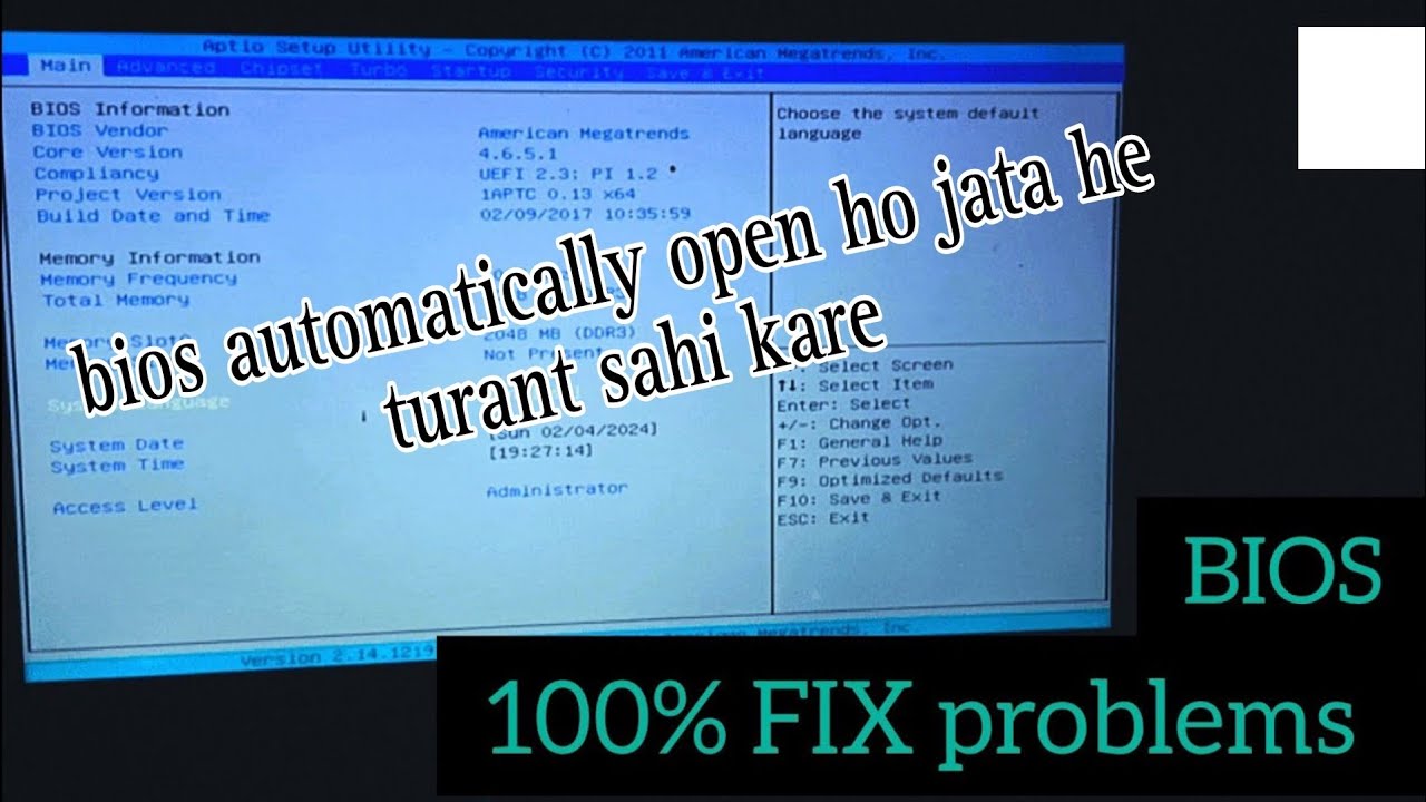 aptio setup utility copyright 2012 american megatrends inc | aptio setup utility copyright - YouTube