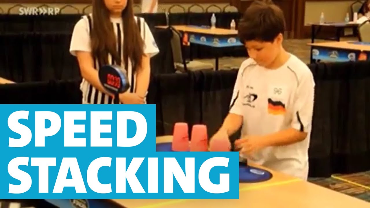 Becher stapeln in Höchstgeschwindigkeit - YouTube