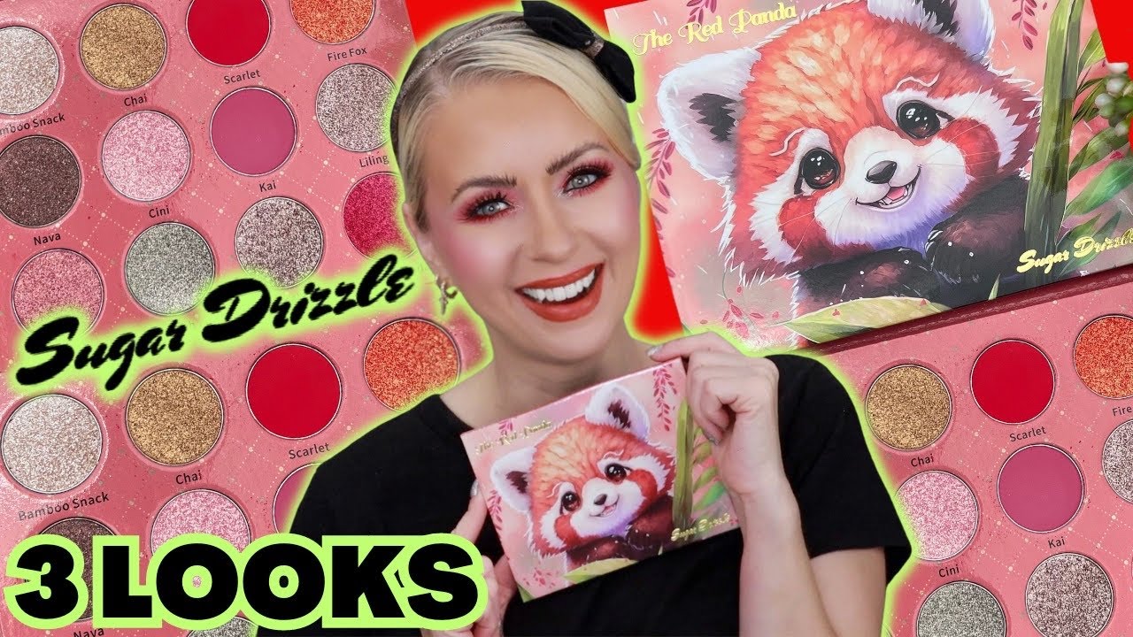 SUGAR DRIZZLE RED PANDA PALETTE Review + 3 LOOKS | Steff's Beauty Stash ...