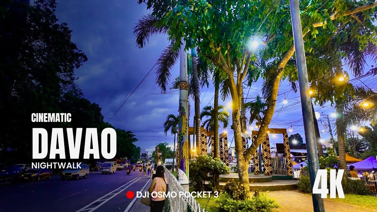 4K walking tour of Downtown Davao City | Philippines at night ...