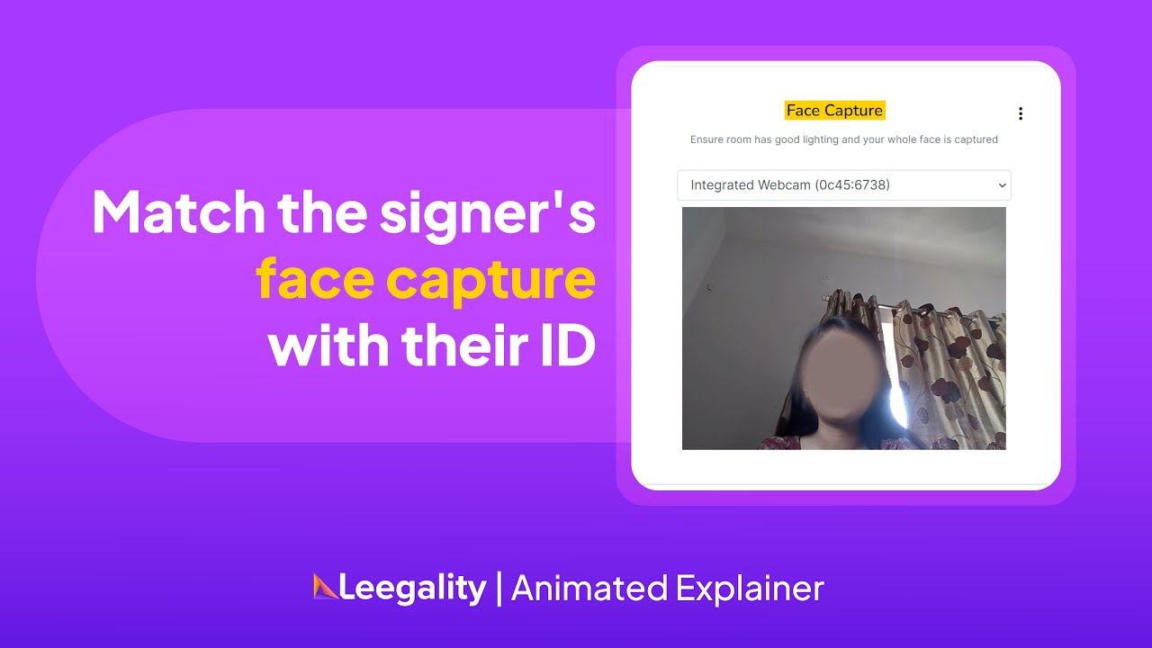 Leegality Face Match I Match signer's face against their ID - YouTube