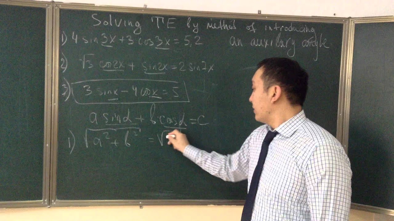 solving trigonometric equations by using method of auxiliary angle ...