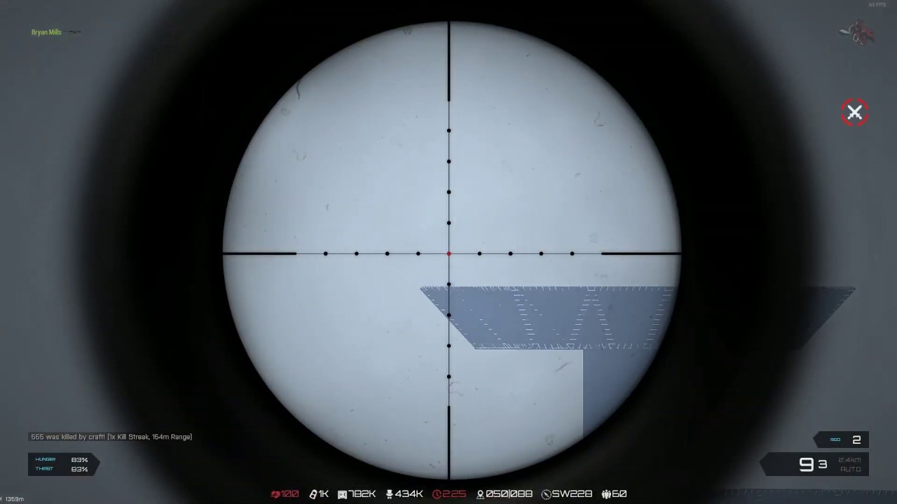 Arma exile 2.4k kill, base to base - YouTube