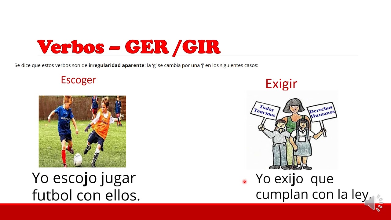🔴Verbos terminados ger gir💥 - YouTube