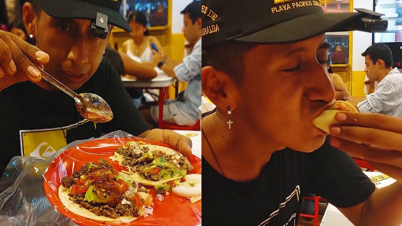 Cenando Tacos en la Zona dorada de Mazatlán, Tacos el compa pity - YouTube