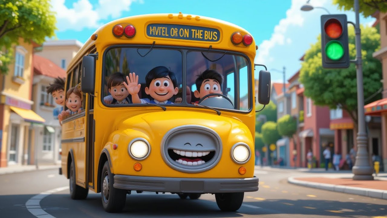 Wheels on The Bus and Many More Kids Rhymes R1E0903 | Fun Calming Song ...
